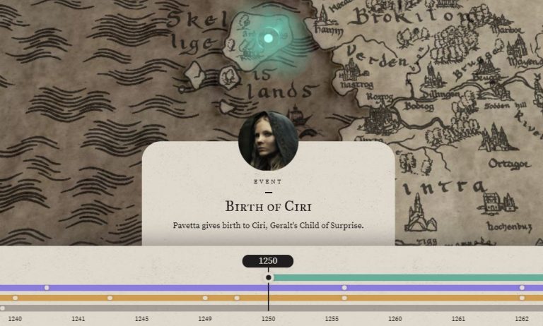 The Witcher timeline is explained thanks to an interactive map from ...