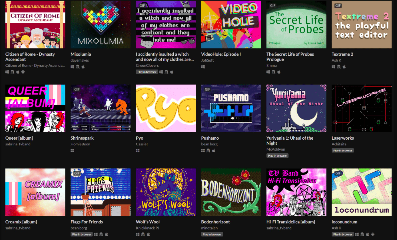 The Transgender Artists Bundle offers great games and groovy music ...