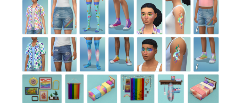 The Sims 4 release new pride-ful items for Create a Sim and Build Buy ...